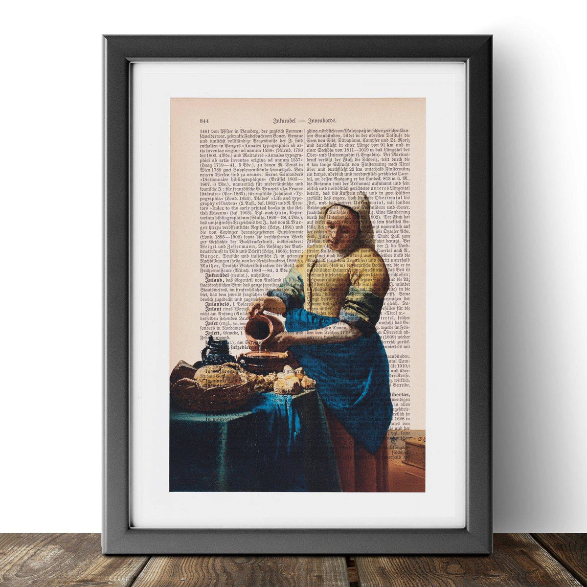The Milkmaid - Johannes Vermeer - Vintage Book Page Art Print - Art on ...