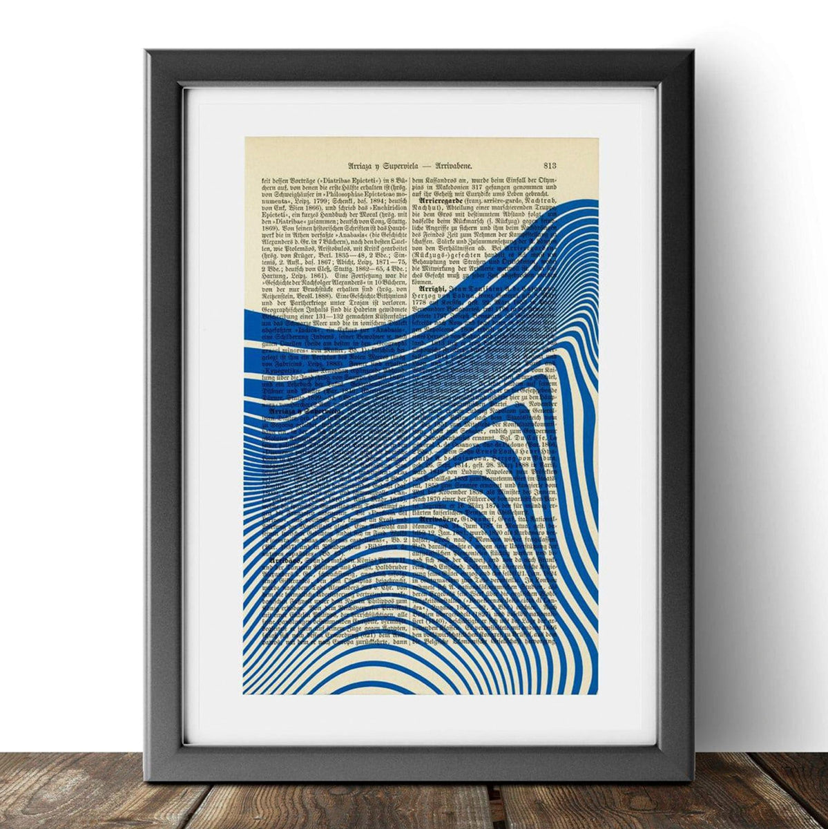 Blue Lagoon - Vintage Book Page Art Print - Abstract Art by Michal ...