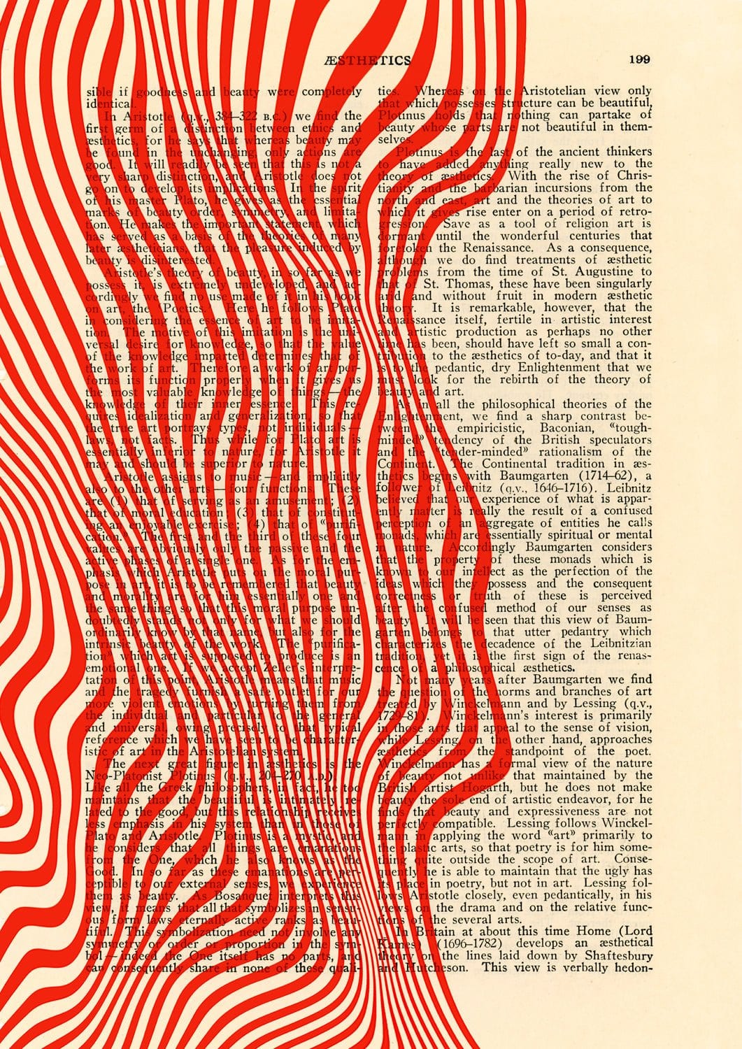 Red Tide Reverie - Abstract Poster by Michal Genca - Art on Words