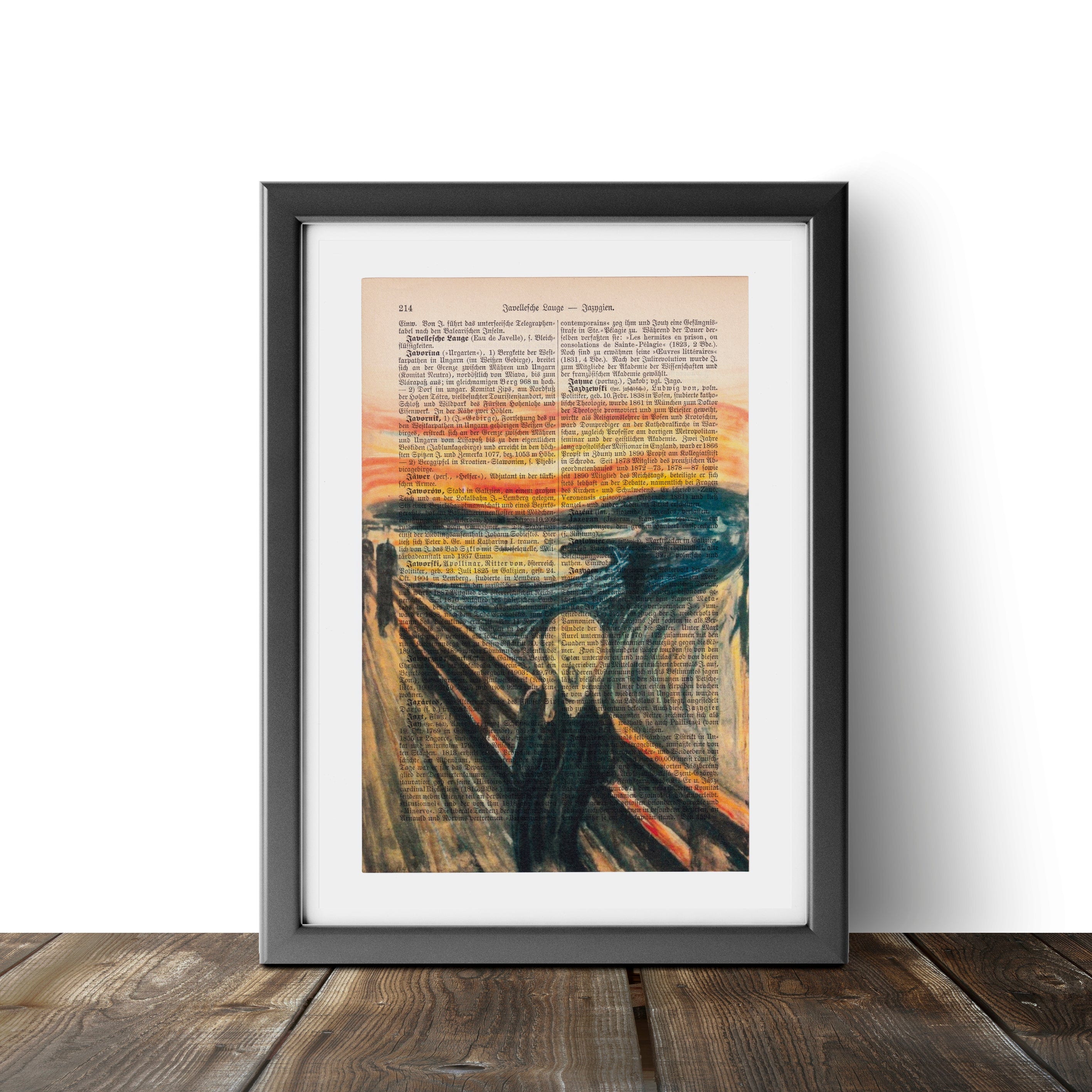 The Scream - Edvard Munch - Vintage Book Page Art Print - Scream Art ...